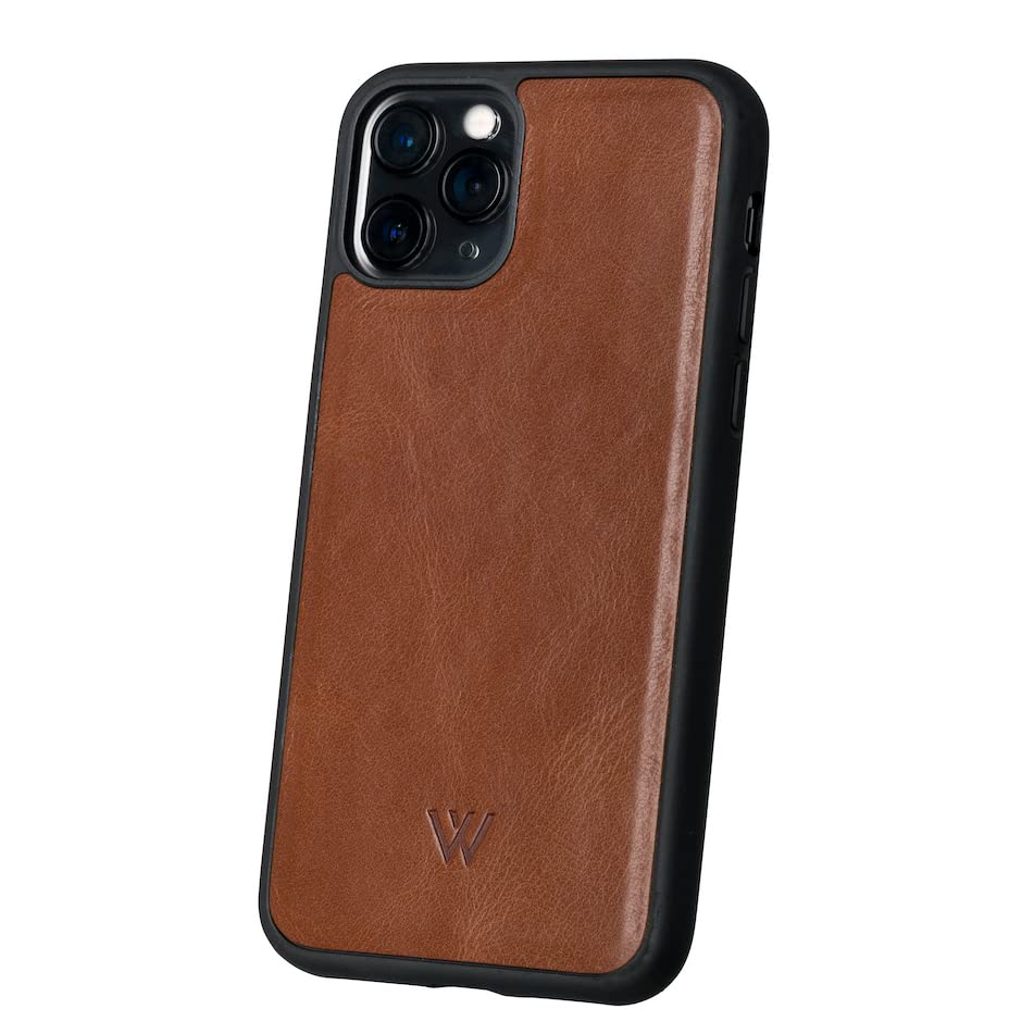 Wilken iPhone 14 Pro Leather Wallet Case with Detachable Magnetic Phone Case | Compatible with MagSafe and All Wireless Charging Accessories | Genuine Leather Magnetic Wallet Case (14 Pro, Brown)