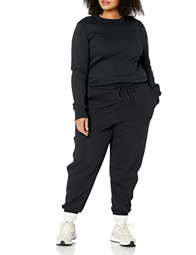 Amazon Essentials Women's Active Sweat Jogger (Available in Plus Size), Black, Medium