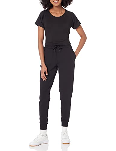 Amazon Essentials Women's Active Sweat Jogger (Available in Plus Size), Black, Medium