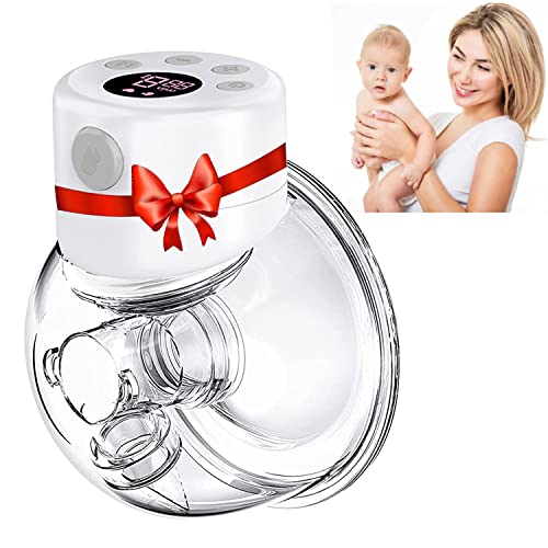 Hand Free Breast Pump, MOM--cozY S12 Same model LED Display Wearable Breast Pump, Portable Electric Breast Pump, 2 modes and 9 levels - 24mm