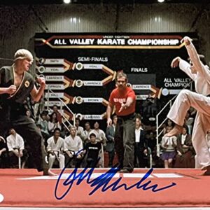 Ralph Macchio Signed 8x10 The Karate Kid Crane Kick Photo JSA