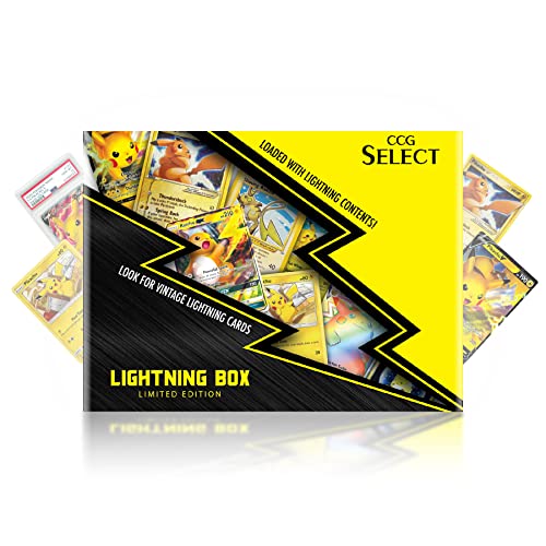 CCG Select Pikachu Lightning Box Collector’s Set Bundle w/ 3 Booster Packs, Ultra Rare & More! Compatible with Pokemon Cards