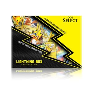 CCG Select Pikachu Lightning Box Collector’s Set Bundle w/ 3 Booster Packs, Ultra Rare & More! Compatible with Pokemon Cards