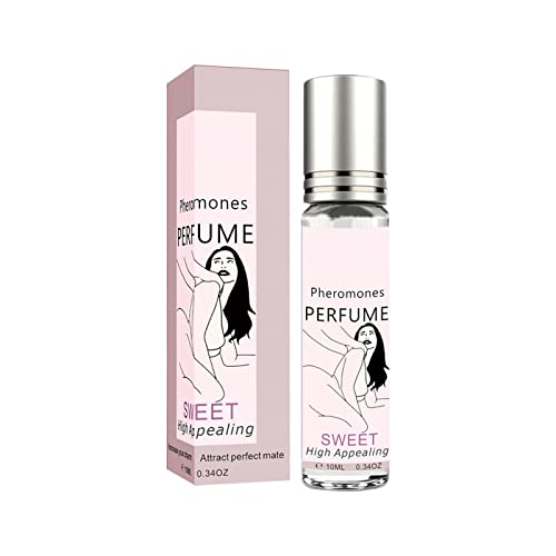 Pheromones Infused Essential Oil Perfume Cologne - Unisex for Women/Men, Refreshing & Long-Lasting Light Fragrance Pheromone Perfume Roll On Perfume Party Perfume 10ml, 0.34 Oz (Sweet)