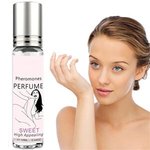 Pheromones Infused Essential Oil Perfume Cologne - Unisex for Women/Men, Refreshing & Long-Lasting Light Fragrance Pheromone Perfume Roll On Perfume Party Perfume 10ml, 0.34 Oz (Sweet)