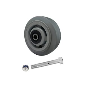 handsammu 5x2"heavy duty caster wheels -industrial caster wheels,rubber wheels- set of 1 with up to 400 lb capacity