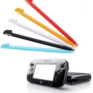 2PCS Plastic Touch Screen Stylus Pen Kit for Wii U WIIU Gamepad Console (Black)