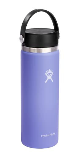 Hydro Flask 20 oz Wide Mouth with Flex Cap Stainless Steel Reusable Water Bottle Lupine - Vacuum Insulated, Dishwasher Safe, BPA-Free, Non-Toxic