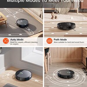 ILIFE Robot Vacuum and Mop Combo - 2000Pa Strong Suction Robotic Vacuum Cleaner with LCD Display - 750ML Dustbin Smart App Automatic Vacuum Cleaner Robot for Carpet Hardwood Floors Pet Hair (V8s Pro)