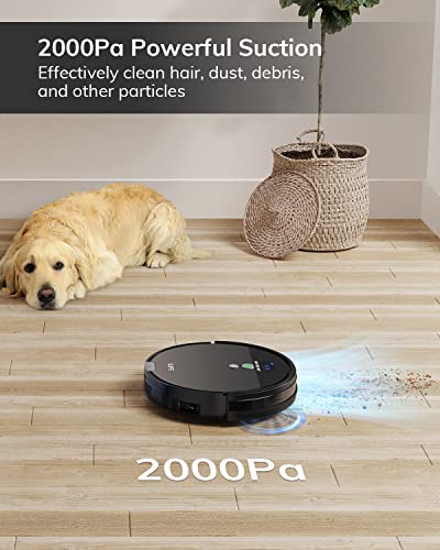 ILIFE Robot Vacuum and Mop Combo - 2000Pa Strong Suction Robotic Vacuum Cleaner with LCD Display - 750ML Dustbin Smart App Automatic Vacuum Cleaner Robot for Carpet Hardwood Floors Pet Hair (V8s Pro)