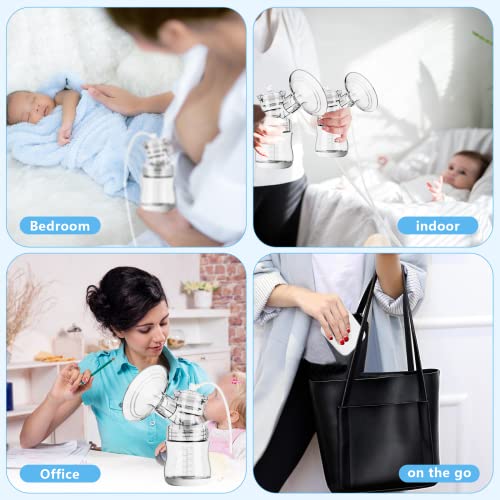 Double Electric Breast Pump, Pain Free Breastfeeding Pump with 3 Modes and 4 Levels, Portable Rechargeable Breast Pumps for Travel, Home, Driving & Office