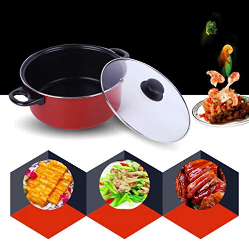 DOITOOL 3pcs Kitchen Nonstick Cookware Sets Pots and Pans Cooking Set with Saucepans Frying Pans Oven Pot with Lids for Soup Pasta Stockpot