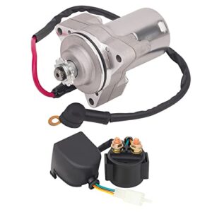 lcgly starter motor and starter solenoid relay for tao tao 50cc 70 cc 90cc 125cc 110cc atv coolster 4 wheeler chinese pit dirt bike 4 wheelers go karts dune buggy sandrail quad ssr roketa sunl