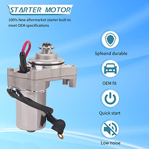 LCGLY Starter Motor and Starter Solenoid Relay for Tao Tao 50cc 70 cc 90cc 125cc 110cc ATV Coolster 4 Wheeler Chinese Pit Dirt Bike 4 Wheelers Go Karts Dune Buggy Sandrail Quad SSR Roketa SunL