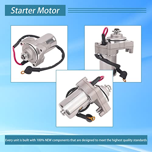 LCGLY Starter Motor and Starter Solenoid Relay for Tao Tao 50cc 70 cc 90cc 125cc 110cc ATV Coolster 4 Wheeler Chinese Pit Dirt Bike 4 Wheelers Go Karts Dune Buggy Sandrail Quad SSR Roketa SunL