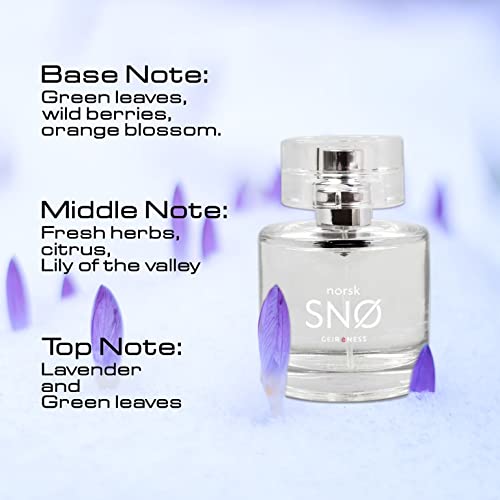 Geir Ness NORSK SNØ Eau de Parfum - Unisex Cologne with Fresh Herbs Sensual Perfume - Unisex Natural Perfume (50 ml)