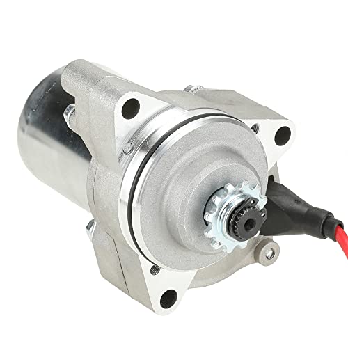 GREHUA 3 Bolt Starter with Line Motor Solenoid Relay Spark Plug for 50cc 70cc 90cc 110cc 125cc Taotao DB27 Coolster Apollo SSR Roketa Go Kart Cart ATV Dirt Pit Bike Dune Buggy Sandrail Quad 4 Wheelers