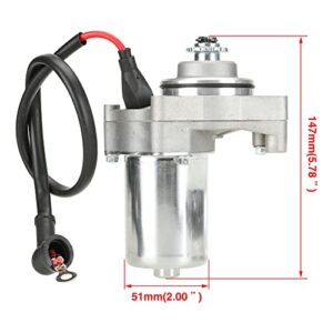 GREHUA 3 Bolt Starter with Line Motor Solenoid Relay Spark Plug for 50cc 70cc 90cc 110cc 125cc Taotao DB27 Coolster Apollo SSR Roketa Go Kart Cart ATV Dirt Pit Bike Dune Buggy Sandrail Quad 4 Wheelers