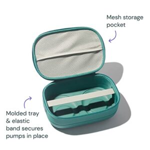 Willow™ Pump Carrying Case for Hands-Free Wearable Breast Pumps | Hard Shell Case with with Removable Tray | Teal