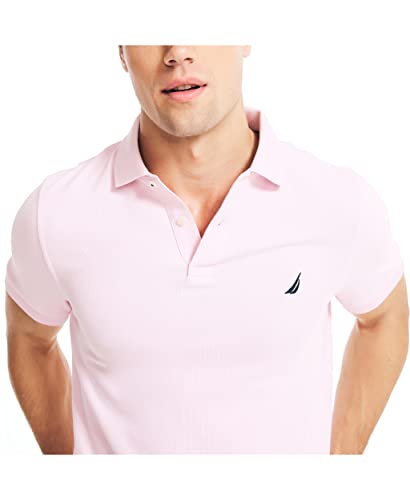 Nautica Men's Sustainably Crafted Slim Fit Deck Polo,Cradle Pink,M