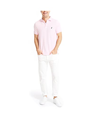 Nautica Men's Sustainably Crafted Slim Fit Deck Polo,Cradle Pink,M