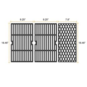 SafBbcue Replacement Parts Kit for Dyna glo DGH450CRP-D DGH474CRP DGH450CRP DGH485CRP Cast Iron Grill Grates