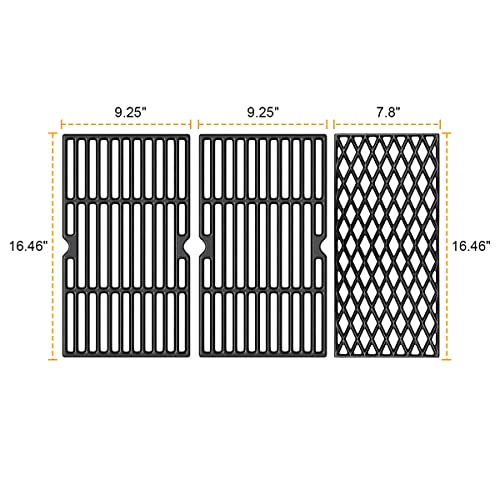 SafBbcue Replacement Parts Kit for Dyna glo DGH450CRP-D DGH474CRP DGH450CRP DGH485CRP Cast Iron Grill Grates