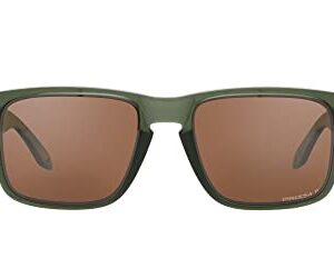 Oakley Men's OO9102 Holbrook Square Sunglasses, Olive Ink/Prizm Tungsten Polarized, 57 mm