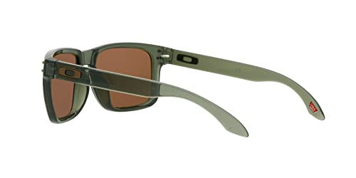 Oakley Men's OO9102 Holbrook Square Sunglasses, Olive Ink/Prizm Tungsten Polarized, 57 mm