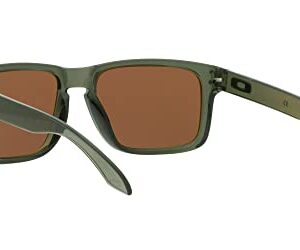 Oakley Men's OO9102 Holbrook Square Sunglasses, Olive Ink/Prizm Tungsten Polarized, 57 mm