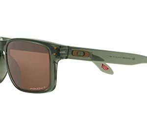 Oakley Men's OO9102 Holbrook Square Sunglasses, Olive Ink/Prizm Tungsten Polarized, 57 mm