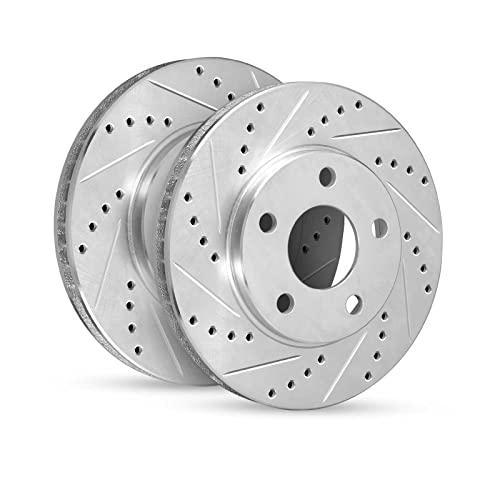 R1 Concepts Rear Brake Rotor Kit |Brake Rotors| Brake Disc |Drilled and Slotted| WGPN1-74039