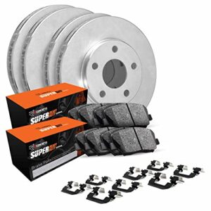 r1 concepts front rear brakes and rotors kit |front rear brake pads| brake rotors and pads| super duty brake pads and rotors| hardware kit wfxh2-40031