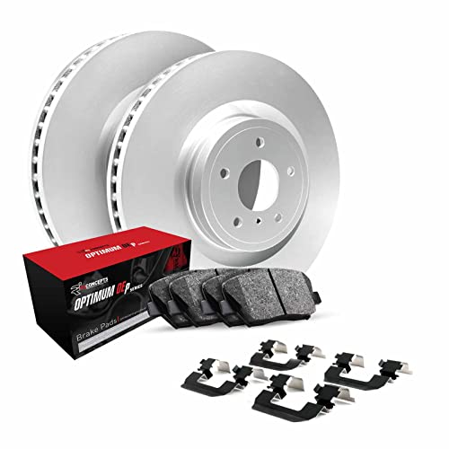 R1 Concepts Rear Brakes and Rotors Kit |Rear Brake Pads| Brake Rotors and Pads| Optimum OEp Brake Pads and Rotors |Hardware Kit|fits 2017-2022 Honda CR-V