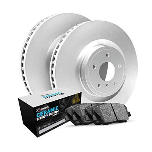 R1 Concepts Front Brakes and Rotors Kit |Front Brake Pads| Brake Rotors and Pads| Euro Ceramic Brake Pads and Rotors|fits 2015-2022 BMW 220i, 228i xDrive Gran Coupe, X1, X2; Mini Cooper Countryman