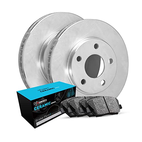 R1 Concepts Rear Brakes and Rotors Kit |Rear Brake Pads| Brake Rotors and Pads| Ceramic Brake Pads and Rotors|fits 2010-2017 Genesis G80; Hyundai Genesis; Kia K900