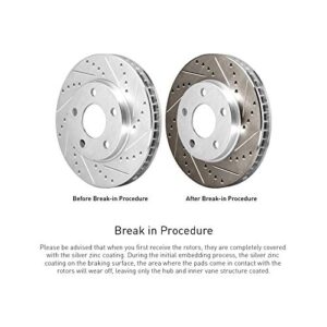 R1 Concepts Front Brakes and Rotors Kit |Front Brake Pads| Brake Rotors and Pads| Optimum OEp Brake Pads and Rotors |Hardware Kit|fits 2009-2016 Hyundai Sonata; Kia Optima