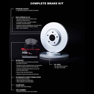 R1 Concepts Front Brakes and Rotors Kit |Front Brake Pads| Brake Rotors and Pads| Optimum OEp Brake Pads and Rotors|fits 2006-2011 Volkswagen CC, Passat, Passat CC, R32