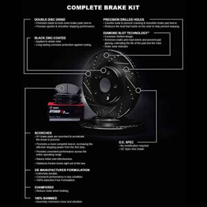 R1 Concepts Front Brakes and Rotors Kit |Front Brake Pads| Brake Rotors and Pads| Optimum OEp Brake Pads and Rotors ||fits 1990-1999 Jeep Cherokee, Comanche, Grand Wagoneer, TJ, Wagoneer, Wrangler