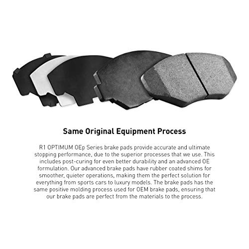 R1 Concepts Rear Brakes and Rotors Kit |Rear Brake Pads| Brake Rotors and Pads| Optimum OEp Brake Pads and Rotors|fits 2016-2022 Chevrolet Bolt EUV, Bolt EV, Cruze, Volt