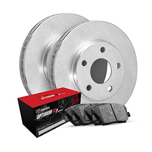 R1 Concepts Front Brakes and Rotors Kit |Front Brake Pads| Brake Rotors and Pads| Optimum OEp Brake Pads and Rotors|fits 1975-1982 Nissan 210, 510, 610, 710, 200SX, B210