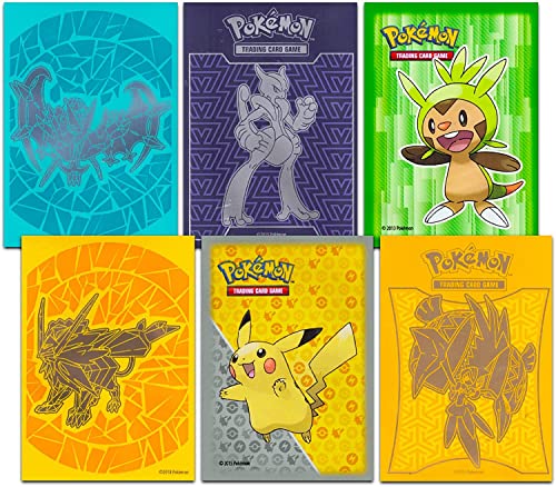 Pokemon Sleeves for Cards with Designs Bulk Bundle ~ 260 Pcs Pokemon Card Sleeves for Playing, Deck Protector Sleeves for 4 Decks Featuring Blastoise and More (Pokemon Trading Card Game)