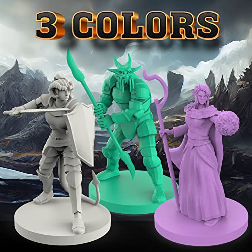 Mythical Heroes Warriors! Mini Figure Set for RPGs - 102 Pcs in 17 Designs - Suitable Size for DND (Warriors! 102 pcs in 17 Designs)