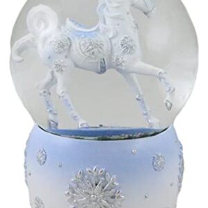 Ebros Gift Trail of Painted Ponies Western Christmas Frozen Winter Snow Crystal Horse Glitter Water Globe 5.25" Tall Farmhouse Ranch Cabin Country Snow Globes Collectible Figurine