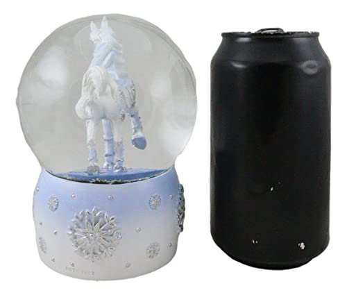 Ebros Gift Trail of Painted Ponies Western Christmas Frozen Winter Snow Crystal Horse Glitter Water Globe 5.25" Tall Farmhouse Ranch Cabin Country Snow Globes Collectible Figurine