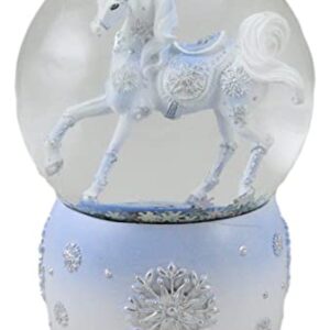 Ebros Gift Trail of Painted Ponies Western Christmas Frozen Winter Snow Crystal Horse Glitter Water Globe 5.25" Tall Farmhouse Ranch Cabin Country Snow Globes Collectible Figurine