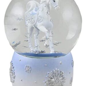 Ebros Gift Trail of Painted Ponies Western Christmas Frozen Winter Snow Crystal Horse Glitter Water Globe 5.25" Tall Farmhouse Ranch Cabin Country Snow Globes Collectible Figurine