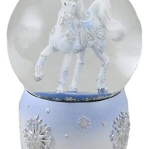 Ebros Gift Trail of Painted Ponies Western Christmas Frozen Winter Snow Crystal Horse Glitter Water Globe 5.25" Tall Farmhouse Ranch Cabin Country Snow Globes Collectible Figurine