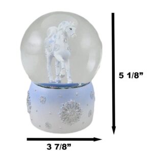 Ebros Gift Trail of Painted Ponies Western Christmas Frozen Winter Snow Crystal Horse Glitter Water Globe 5.25" Tall Farmhouse Ranch Cabin Country Snow Globes Collectible Figurine