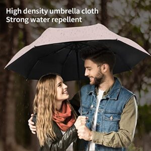 Cloudia Automatic Windproof Travel Umbrella, Umbrella in Rain and Sun for Women and Men (Pink)